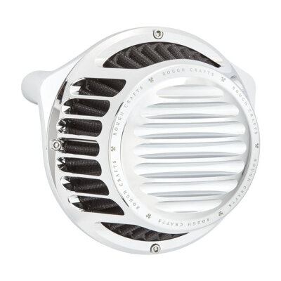 Rough Crafts, Round Finned air cleaner assembly. Chrome ...
