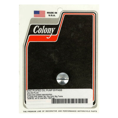 COLONY BYPASS PLUG, OIL PUMP - OstFreesenChoppers® | OFC-Shop.eu ...