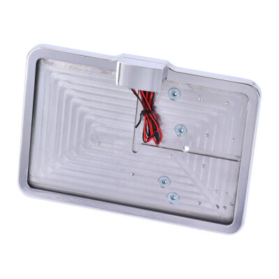 CPV, ''slide-in'' license plate bracket. Side mount, polished ...